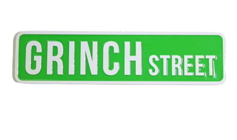 81CM GRINCH ST SIGN – Santa's Emporium